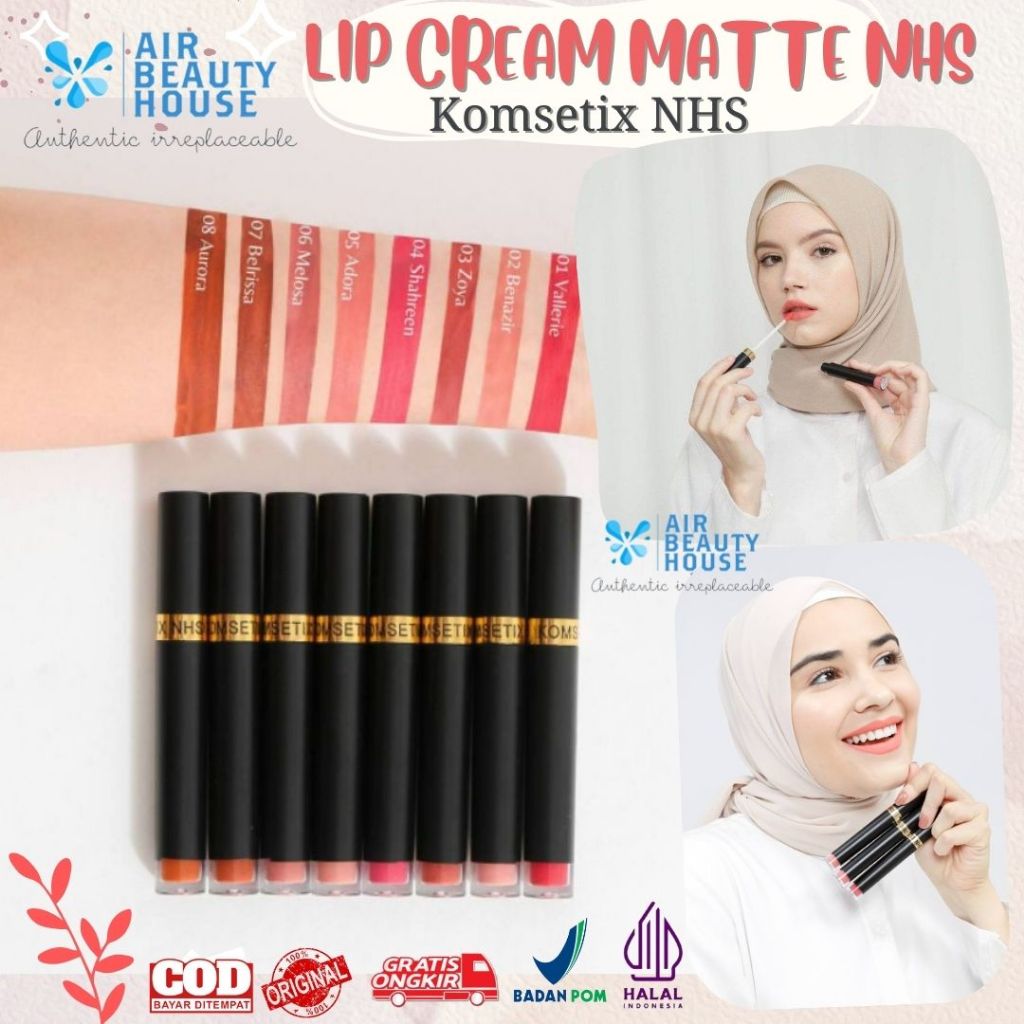 Jual (BPOM) LIPCREAM MATTE HALAL by KOMSETIK NHS / LIP CREAM MATTE NHS ...