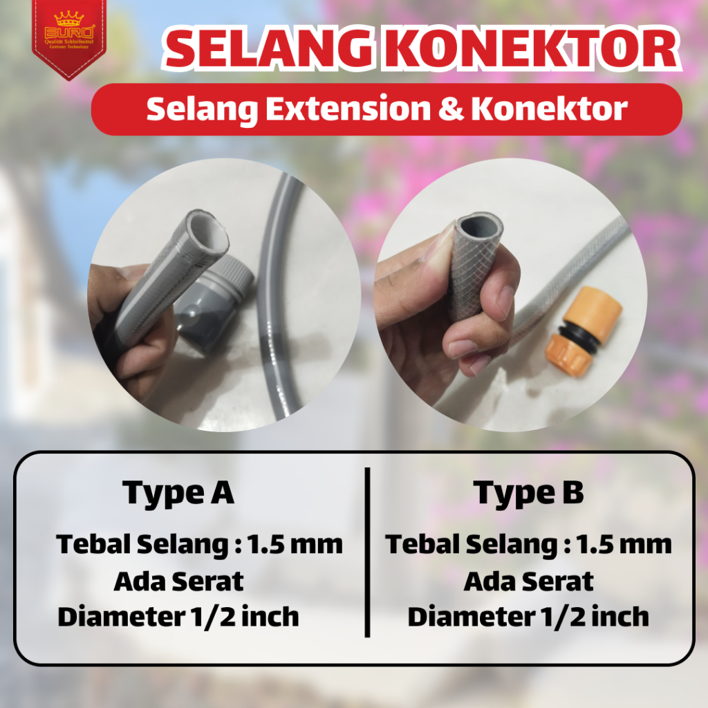 Jual Konektor selang ke kran tembok | Selang Extension & Konektor 1/2 ...