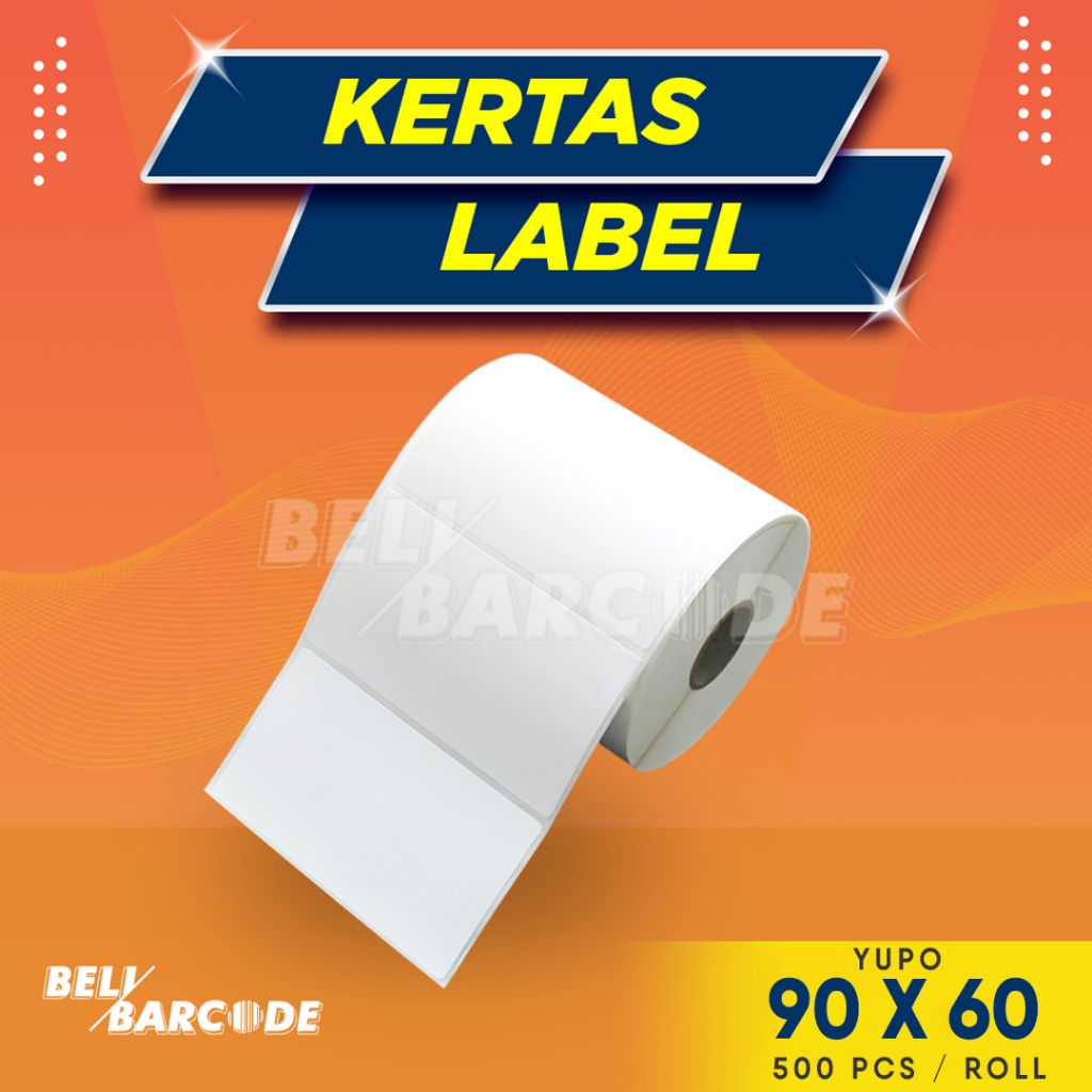Jual Kertas Barcode 90x60 Stiker Label 90 x 60 mm Anti Air 90x60mm ...