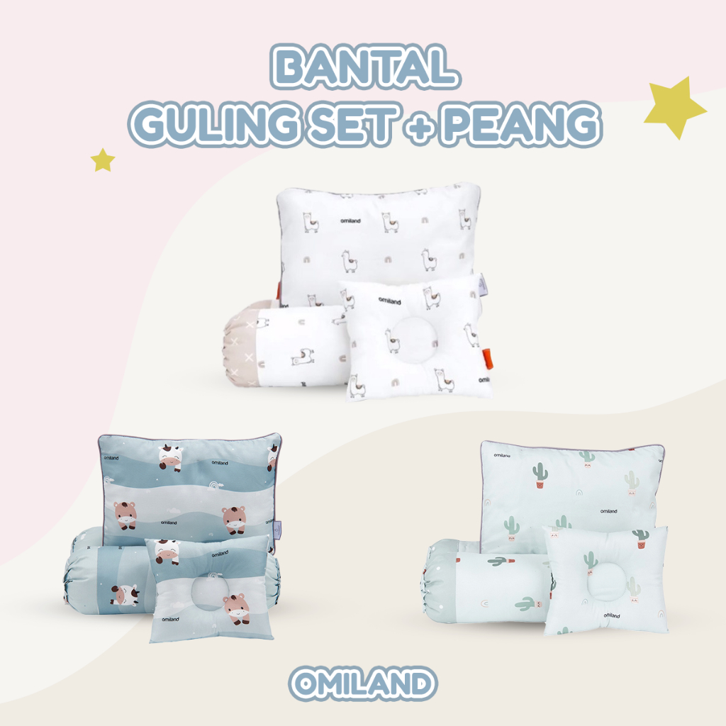 Jual Omiland Bantal Guling Bayi Set Peang Bahan Halus Tidak Berbulu ...