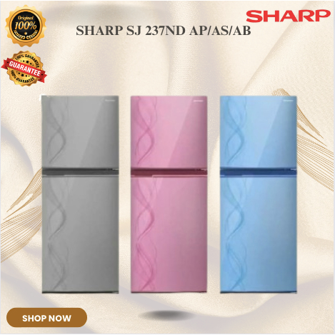 Jual SHARP KULKAS 2 PINTU SJ 237ND AP/AS/AB NO FROST/SJ-237-ND AP/AS/AB ...