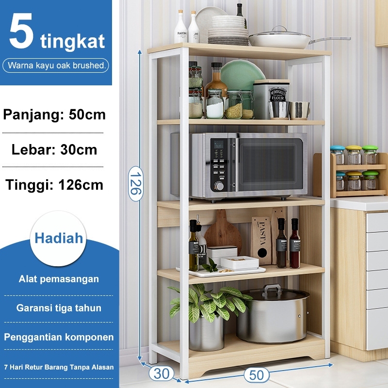 Jual Rak Oven Rak Microwave Rak Susun Serbaguna Dapur Rak Penyimpanan 5 ...