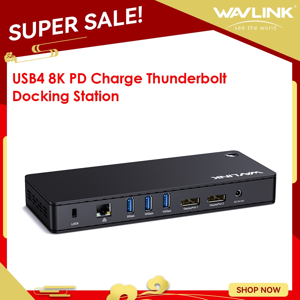 Jual WAVLINK USB 4 Docking Station, 11-IN-1 Dual 4K Display USB-C Dock ...