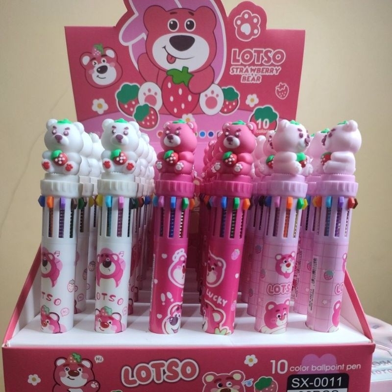 Jual 1 BOX PEN 10 WARNA LOTSO NEW MODEL | Shopee Indonesia