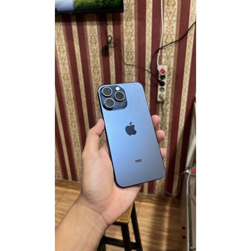 Jual IPhone 15 PM 256GB BIRU TITANIUM SECOND IBox | Shopee Indonesia
