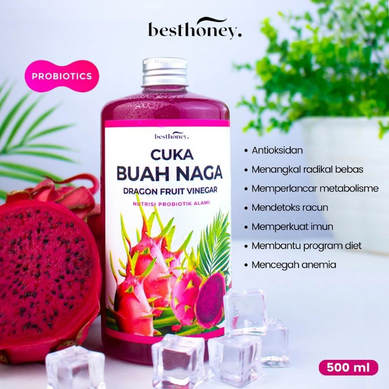 Jual Cuka Buah Naga Dragon Fruit Vinegar 500ml | Shopee Indonesia