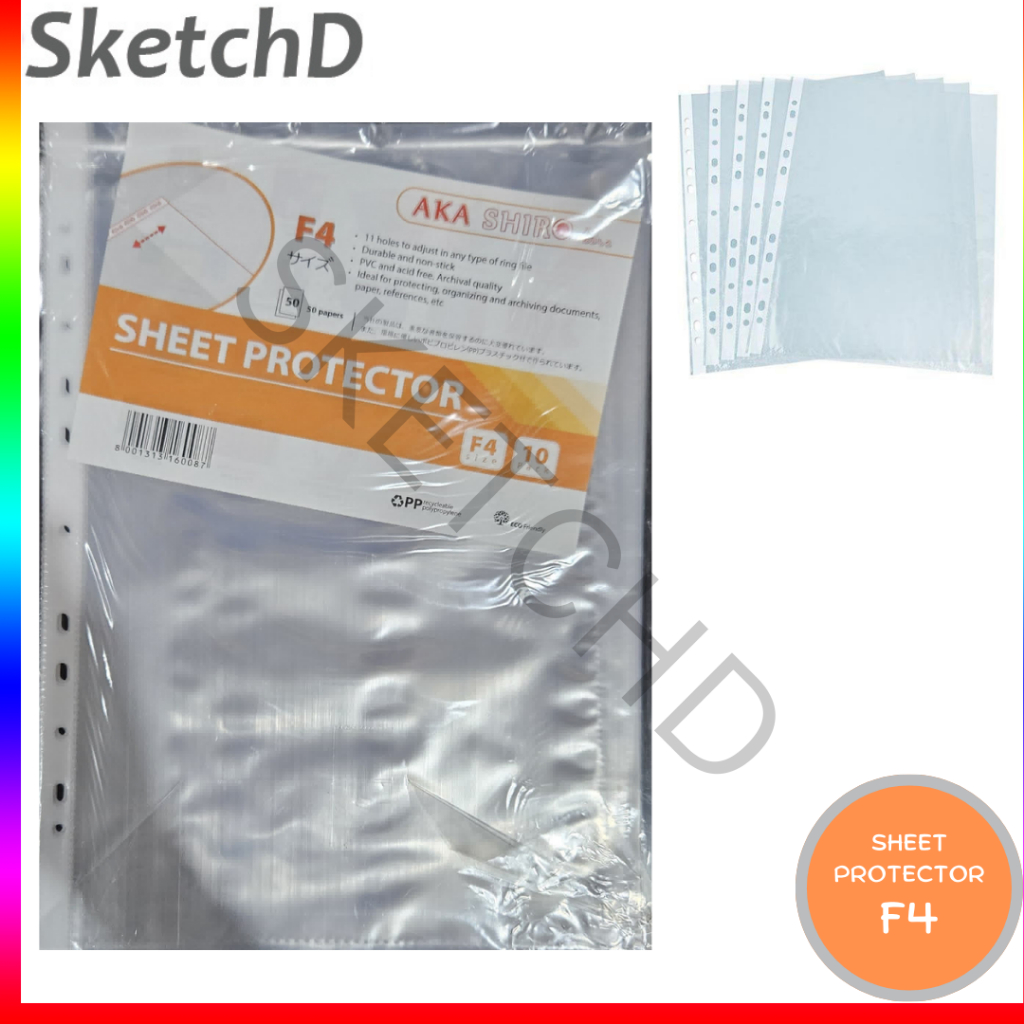 Jual Plastik Pelindung kertas F4 Akashiro Sheet Protector isi 10 lbr ...