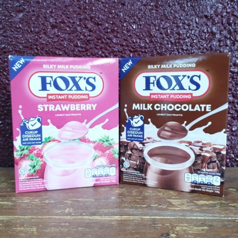 Jual Fox's Instant Pudding Silky Milk Chocolate strawberry 160gr ...