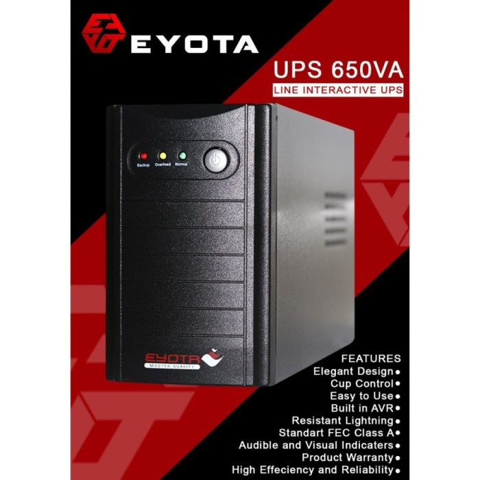 Jual EYOTA UPS 650VA LINE INTERACTIVE UPS | Shopee Indonesia