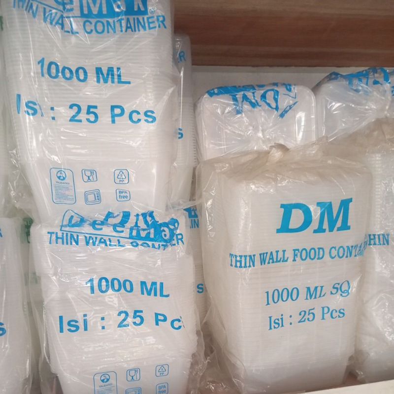 Jual DM SQ 1000 ML, 1500 ML, 2000 ML, 3000 ML / Kotak Makanan / Kotak ...