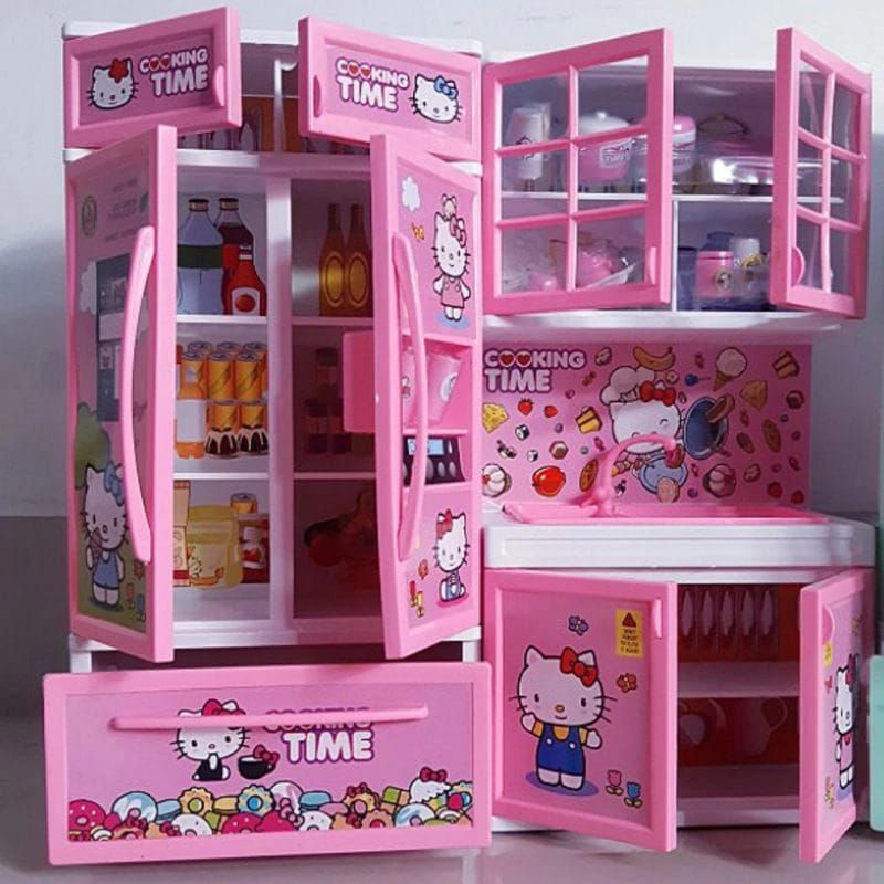 Jual mainan masak masakan dapur modern hello Kitty happy kitchen set ...