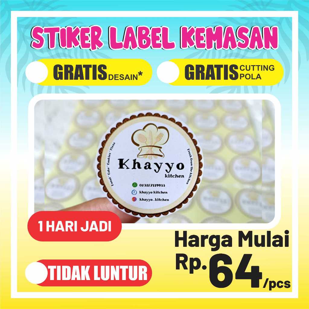 Jual Cetak Stiker Makanan Produk Minuman Snack Dll Label Jualan Custom