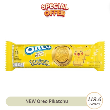Jual Oreo Pokemon Pikachu 119gr Special Edition Choco Banana Biskuit ...
