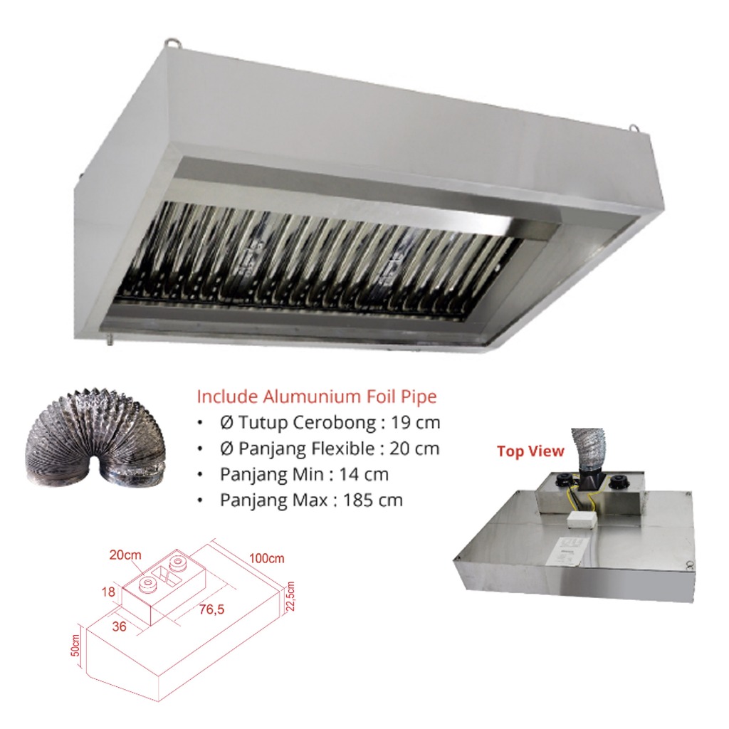 Jual GETRA CH-125M Wall Mounted Hood Exhaust Hood / Cooker Hood ...