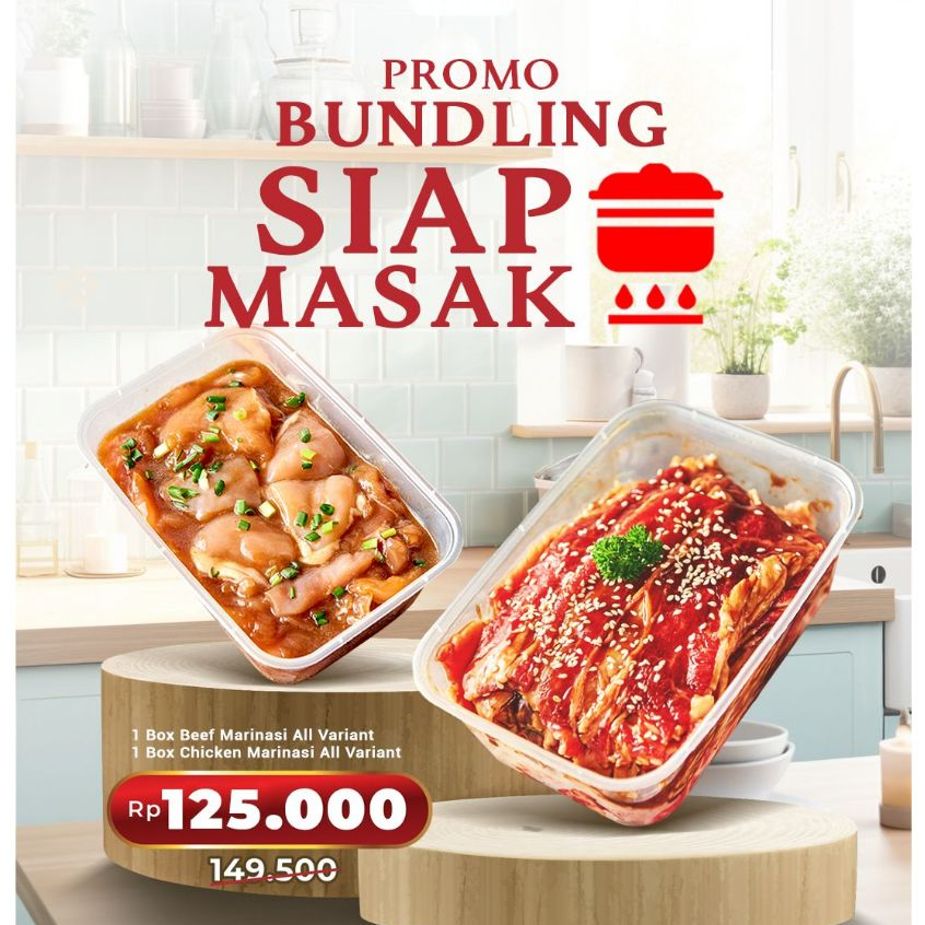 Jual Promo Bundling Daging Berbumbu / Daging Marinasi 1 Ayam & 1 Beef 500gram Beef Slice ...