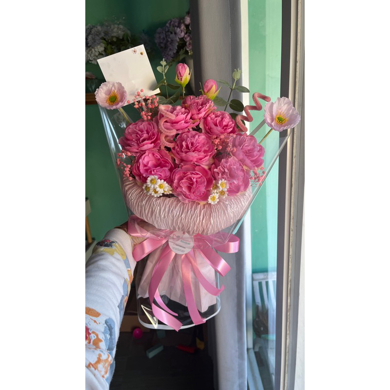 Jual Round Bouquet Korean Style Buket bunga palsu buket bunga wisuda ...