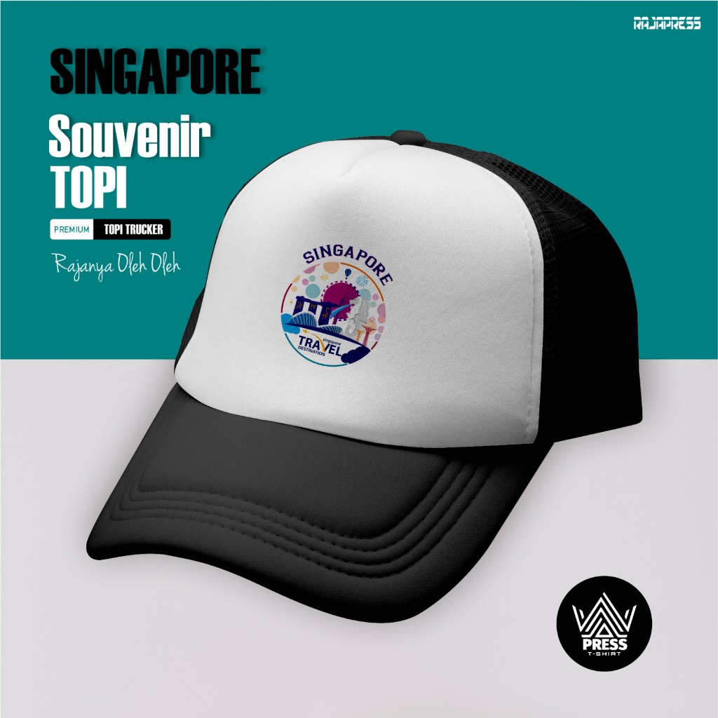 Jual Topi jaring trucker oleh oleh Singapore sg singapura banyak varian ...