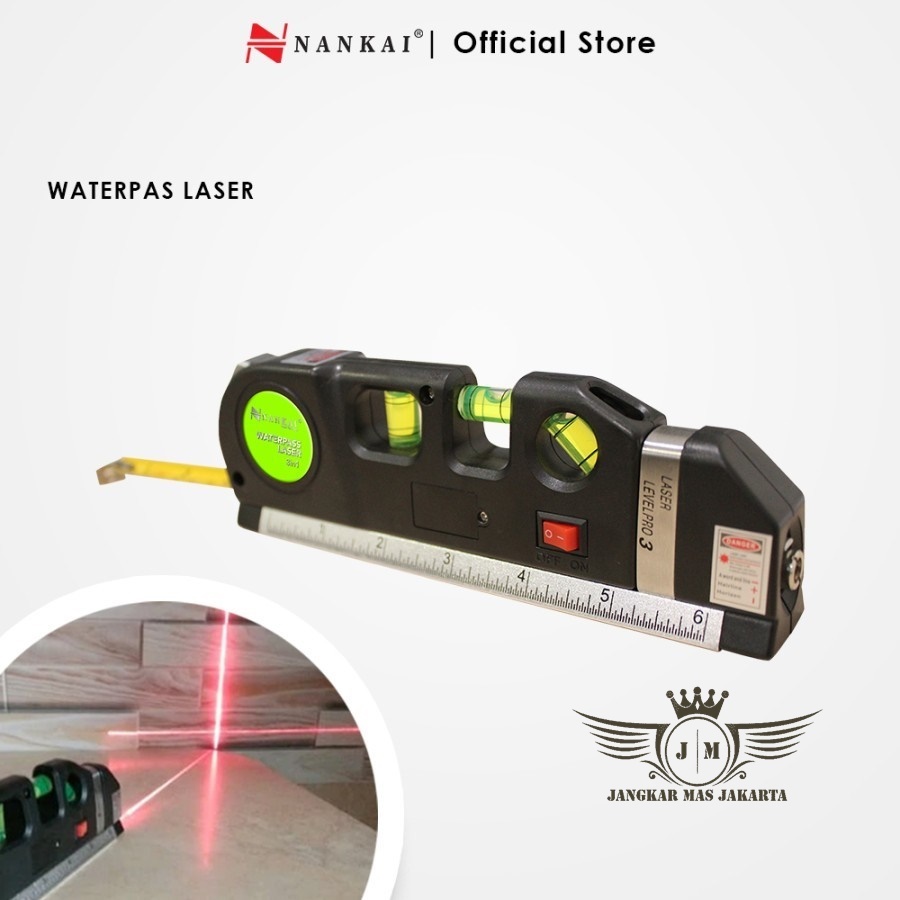 Jual Waterpass Laser Waterpas NANKAI 024-08 Fixta Level Pro 3 Water ...