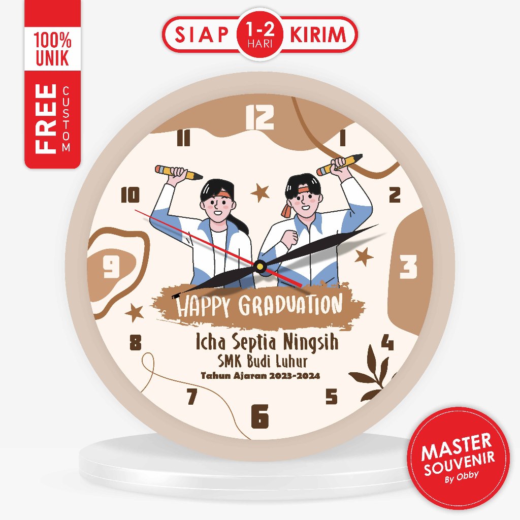 Jual Master Souvenir By Obby - Jam Meja Unik Custom Nama Souvenir ...