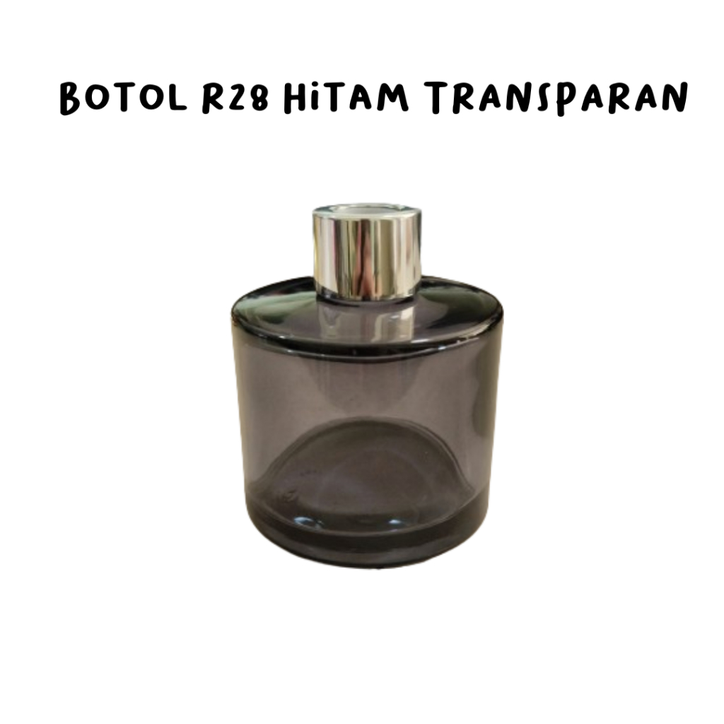 Jual botol diffuser bulat hitam tutup silver/gold 50ML kode R28 HITAM ...