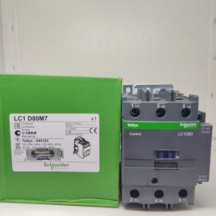 Jual Contactor Kontaktor Schneider LC1D80 LC1D80M7 LCID80 LCID80M7 220V ...