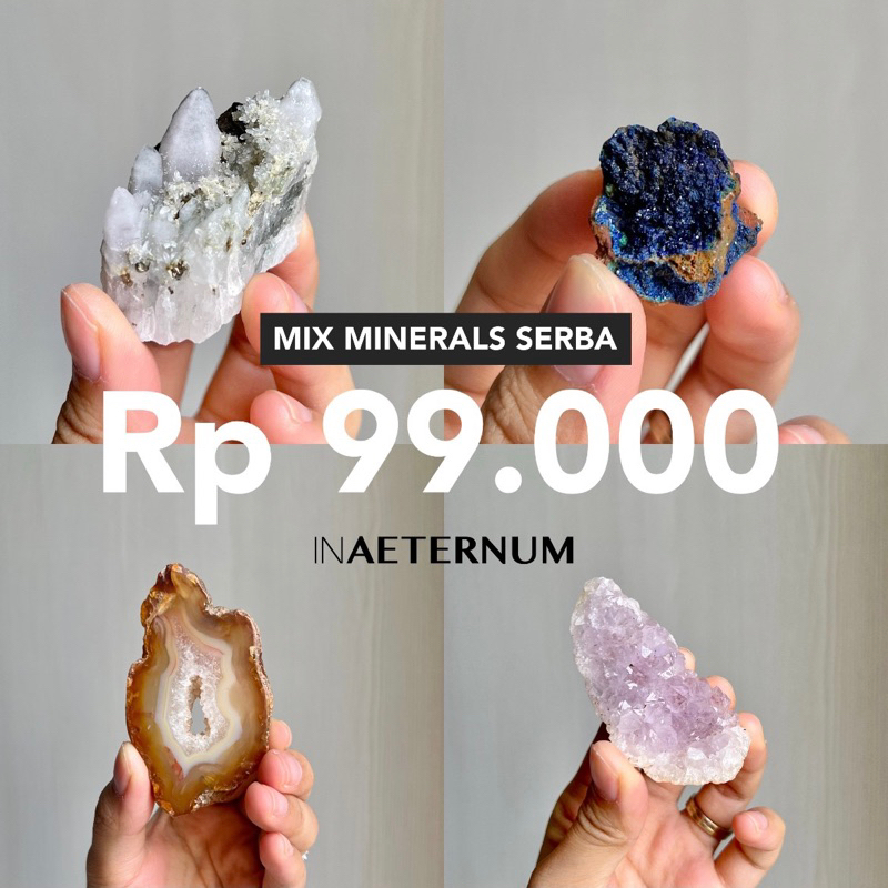 Jual Mix Minerals Serba 99ribu Natural Crystal Stone Druzy Batu Alam 1 ...