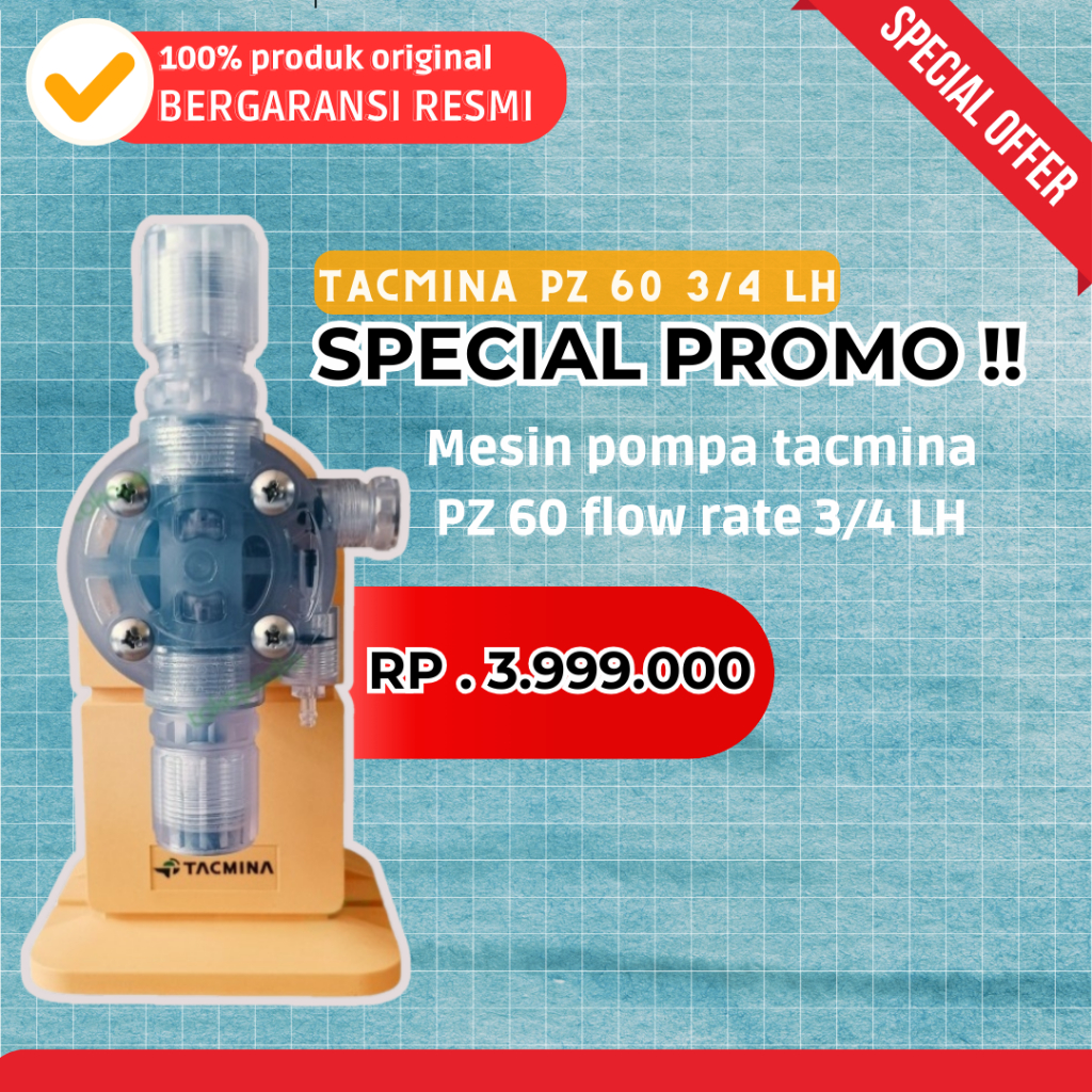 Jual Pompa Chemical Tacmina PZ-60 VTCF Selenoid Metering Dosing Pump | Shopee Indonesia