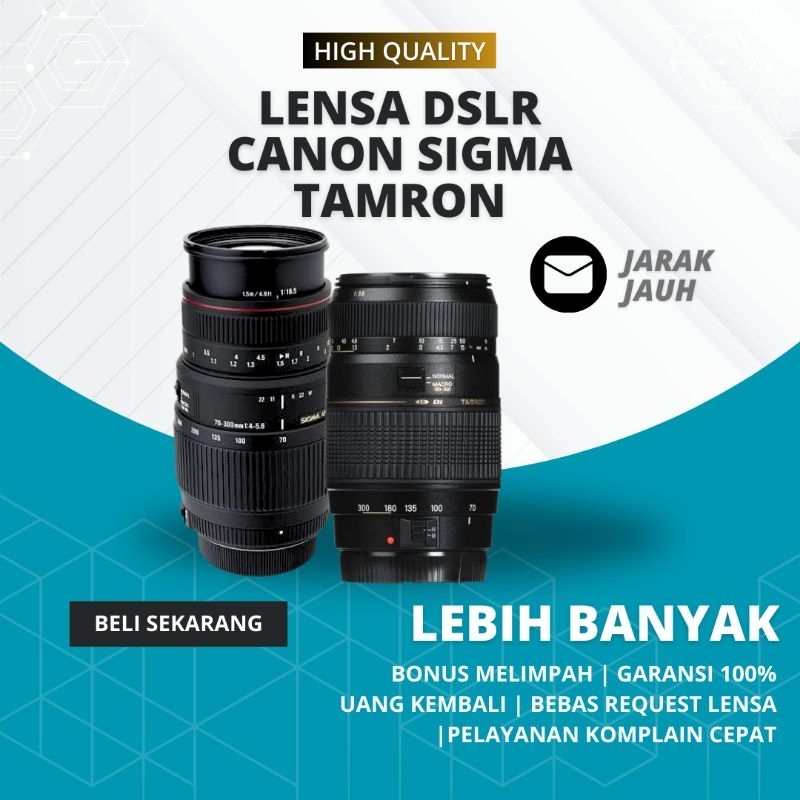 Jual [LEBIH MURAH] LENSA TELE SIGMA TAMRON 70-300MM LENSA ZOOM DSLR ...