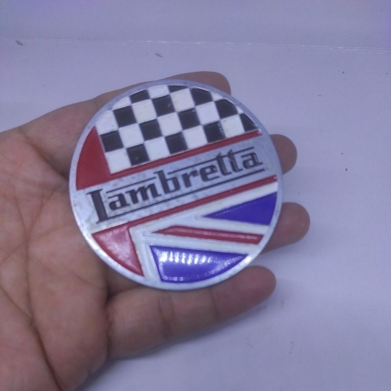 Jual Lambretta Badge Emblem Sticker Metal Cheker Flag Ulma Vigano ...