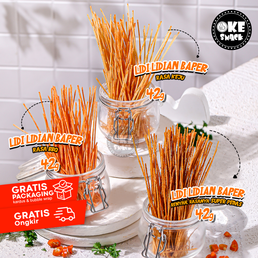 Jual Lidi Lidian Baper | lidi Lidian Pedas - 42g | Shopee Indonesia