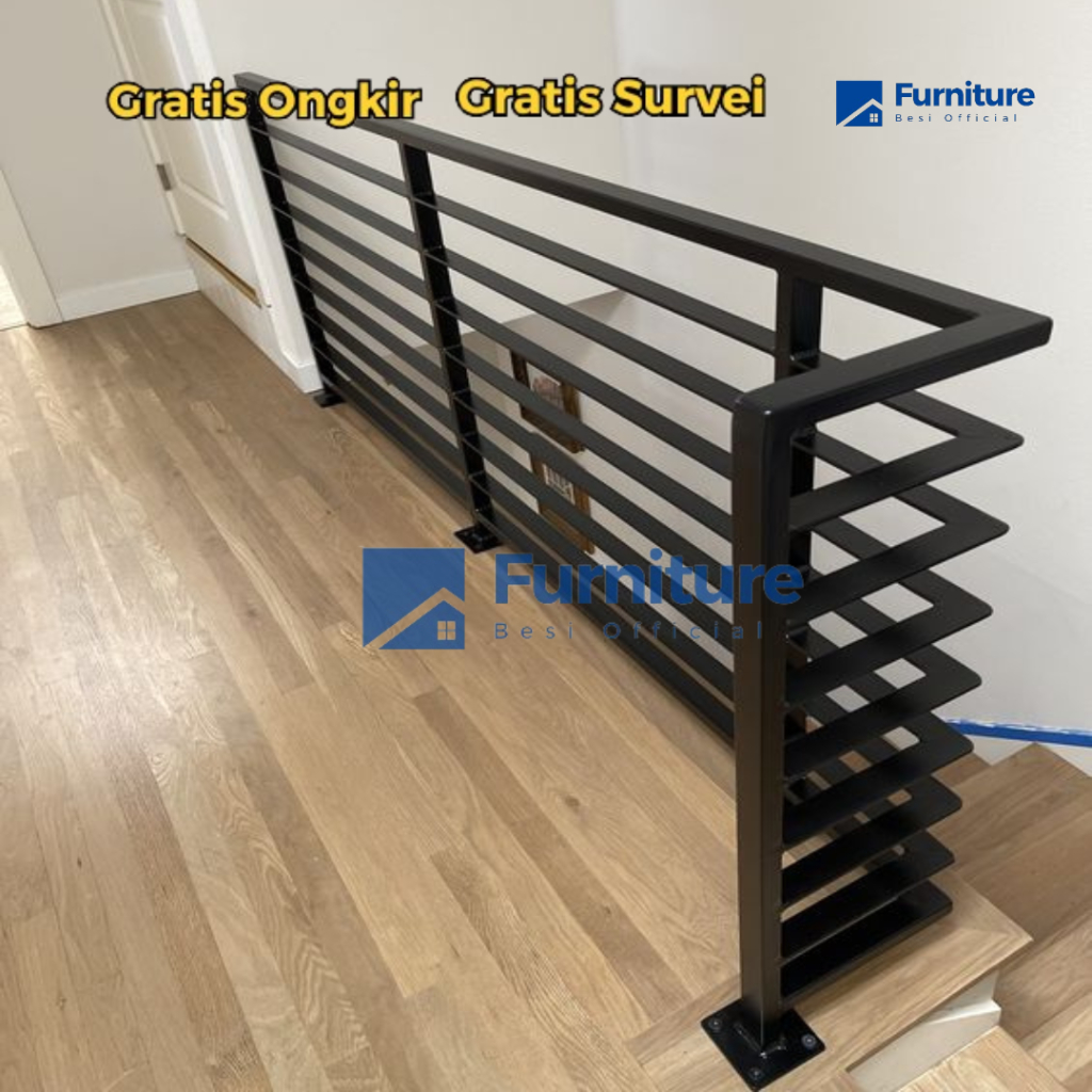 Jual pagar rumah / raling tangga / railing tangga minimalis | Shopee ...