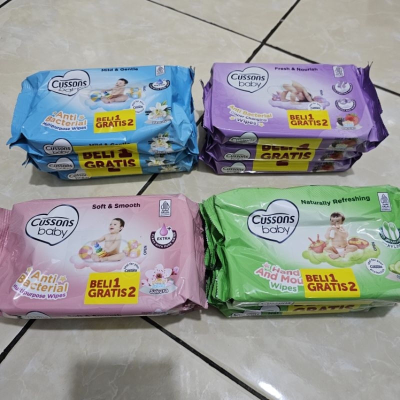 Jual CUSSONS Tissue Basah 45x3 [BELI 1 DAPAT 3] | Cussons Baby Wipes ...