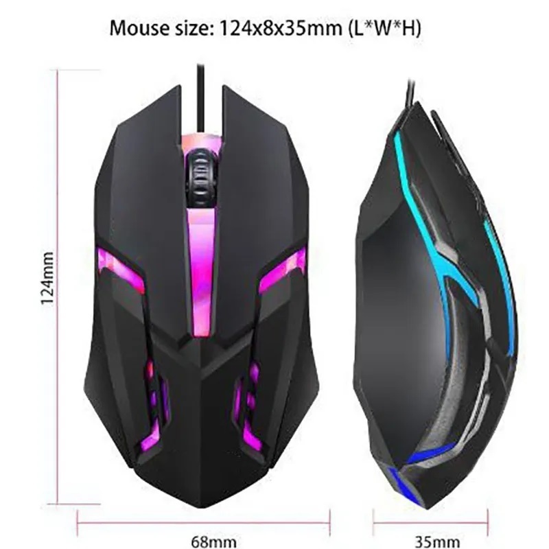 Jual MOUSE GAMING T RGB 7 LED MODEL USB KABEL RGB 7 LED MOUSE GAMING ...