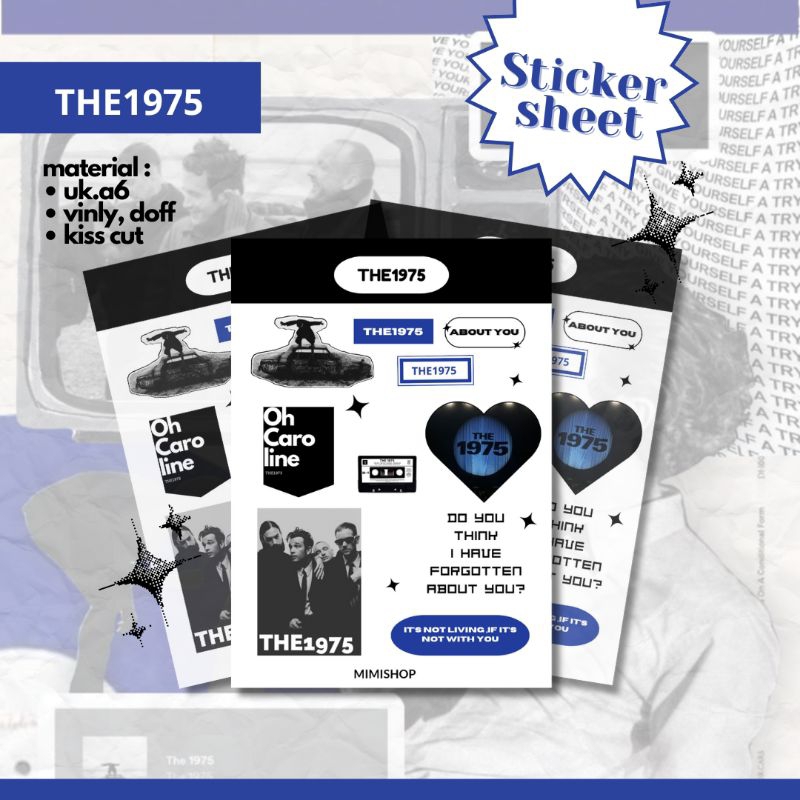Jual sticker aesthetic/sticker sheet band 1975 || | Shopee Indonesia