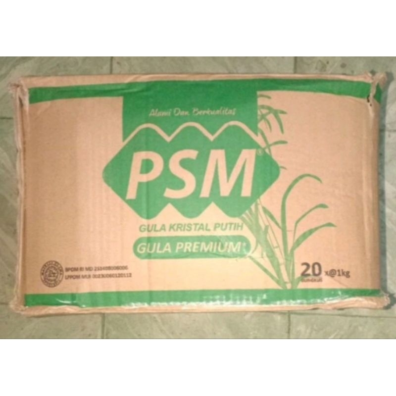 Jual Gula Pasir PSM 1 karton isi 20kg | Shopee Indonesia