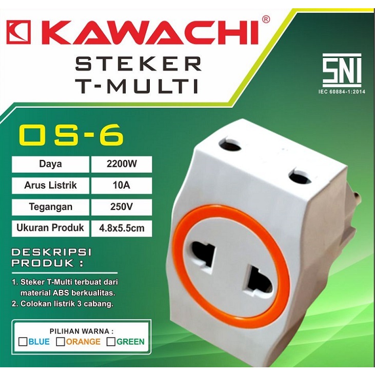 Jual STEKER T MULTI ARDE COLOKAN COK CABANG 3 TIGA LUBANG SNI OS-6 ...