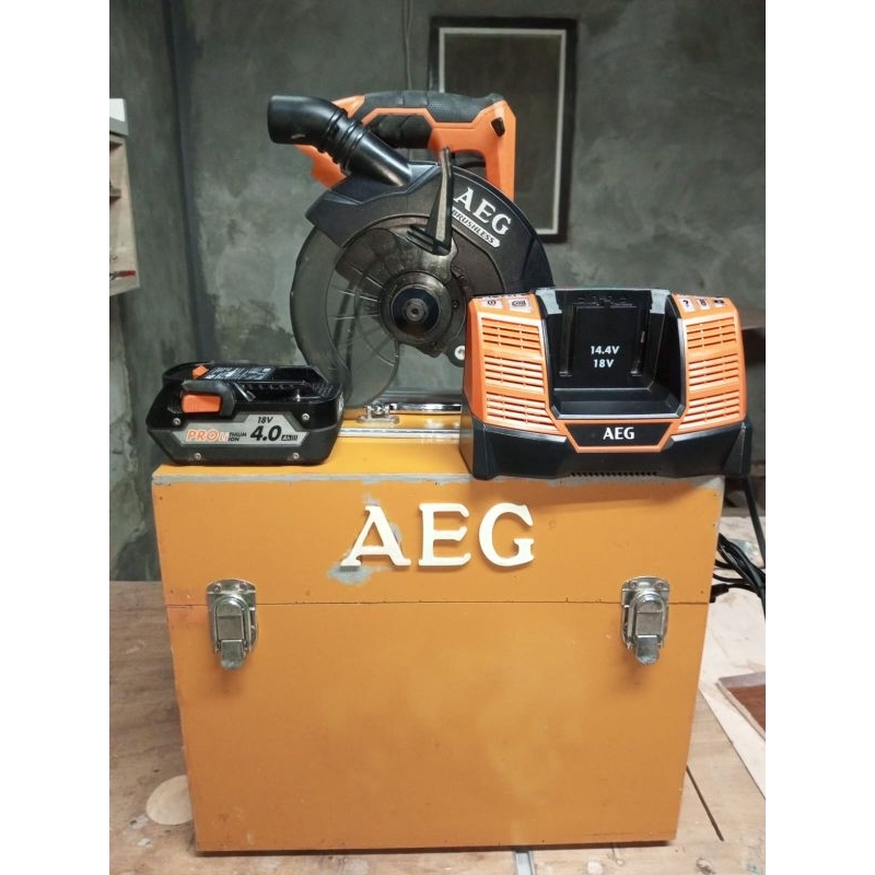 Jual Circular Saw AEG bks 18V BRUSHLESS FULL SET | Shopee Indonesia