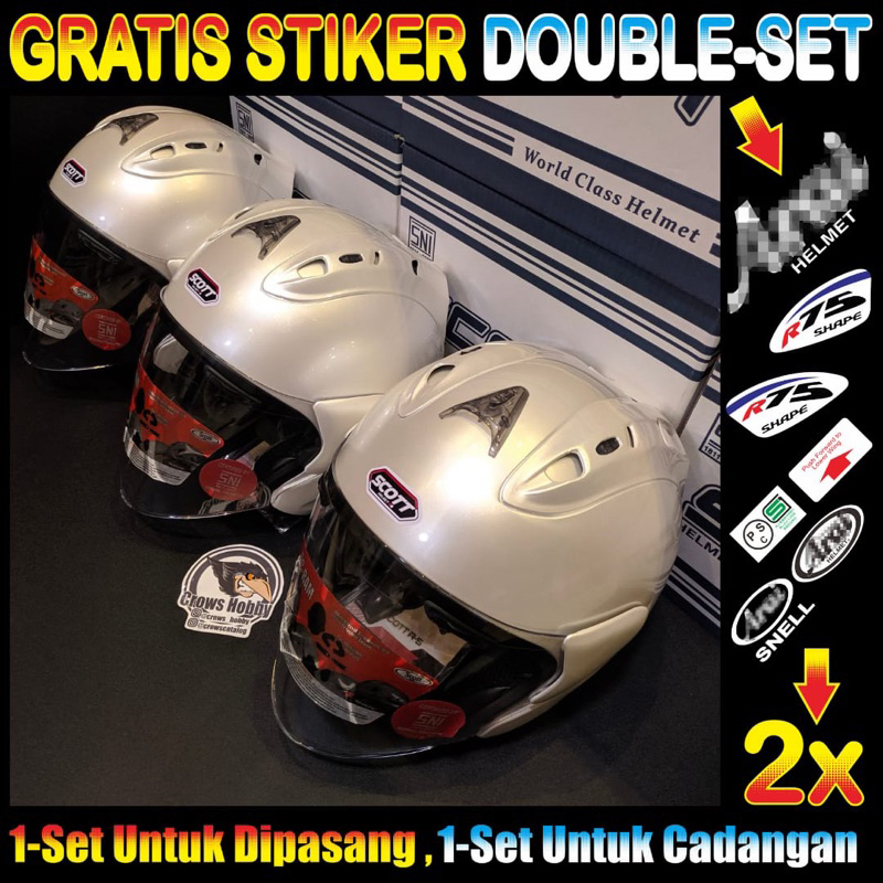 Jual HELM SCOTT VZ RAM Solid Pearl White bukan TSR | Shopee Indonesia