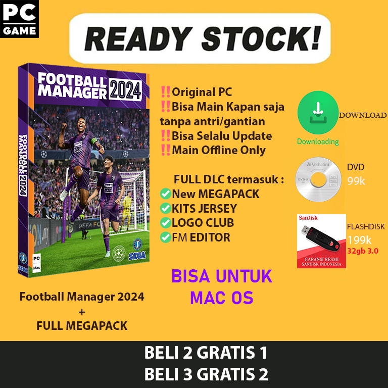 Jual Football Manager 2024 PC ORIGINAL / FM 24 / FM 2024 PC WITH ...