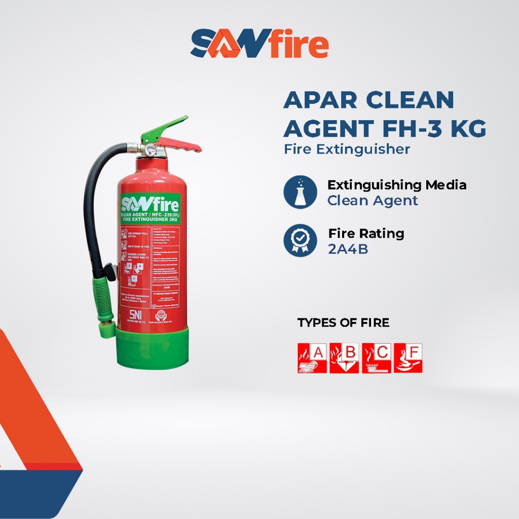 Jual APAR CLEAN AGENT ALAT PEMADAM API RINGAN EXTINGUISHER HFC-236 ...