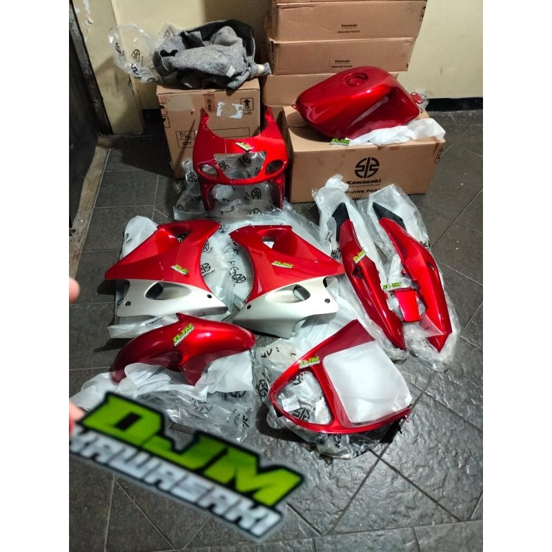 Jual Full body Ninja 150 RR OLD Merah Marron Original kawasaki | Shopee ...