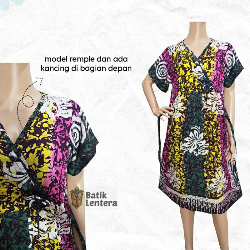 Jual Baju Tidur Daster Lentera Batik Busui Kancing Babydoll Tangan ...
