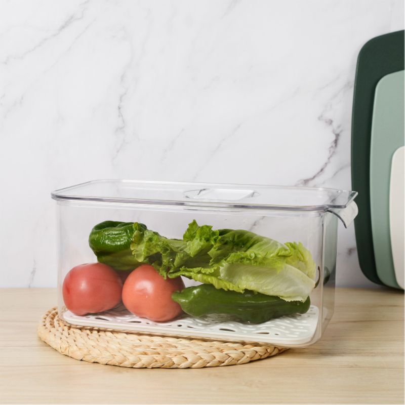 Jual IUIGA Fruits & Vegetables Container With Drain Tray - Tempat Buah ...