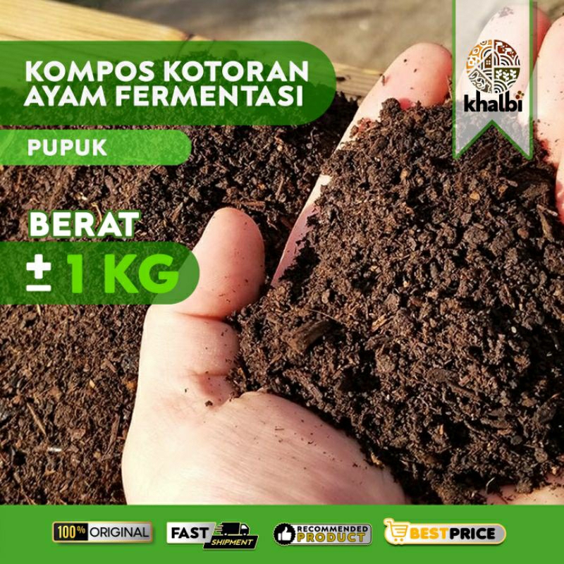 Jual Pupuk Kompos Kohe Ayam dan Kasgot Fermentasi Kering 1 kg | Shopee ...