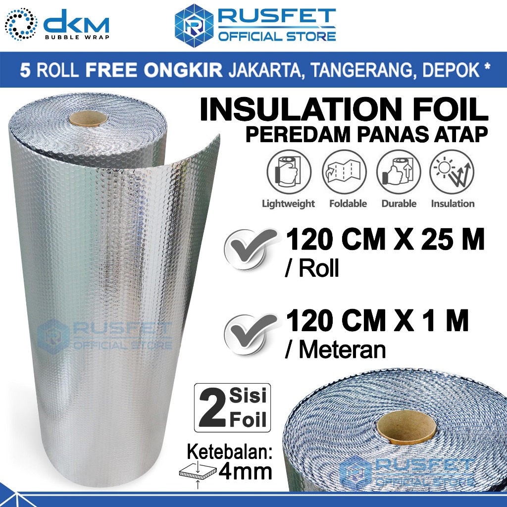 Jual Peredam Panas Atap Rumah Insulation Alumunium Bubble Wrap Foil ...