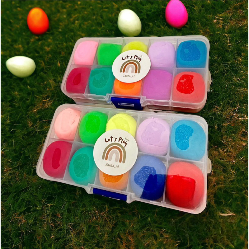 Jual Mainan edukasi dan sensori anak Eggdoh candy 10 playdoh edible ...