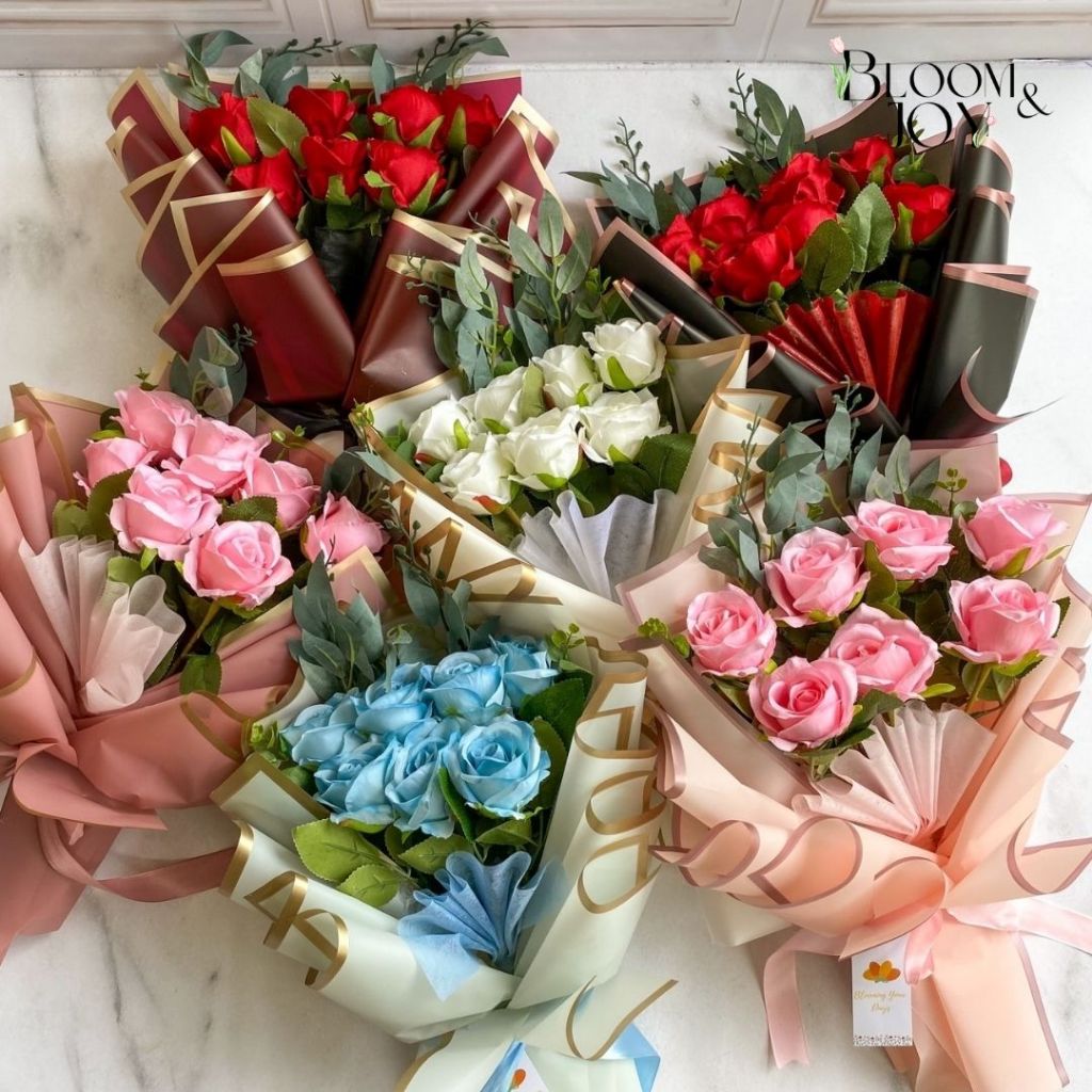 Jual 7pcs bunga mawar BUKET BUNGA KADO ANNIVERSARY WISUDA WEDDING ...