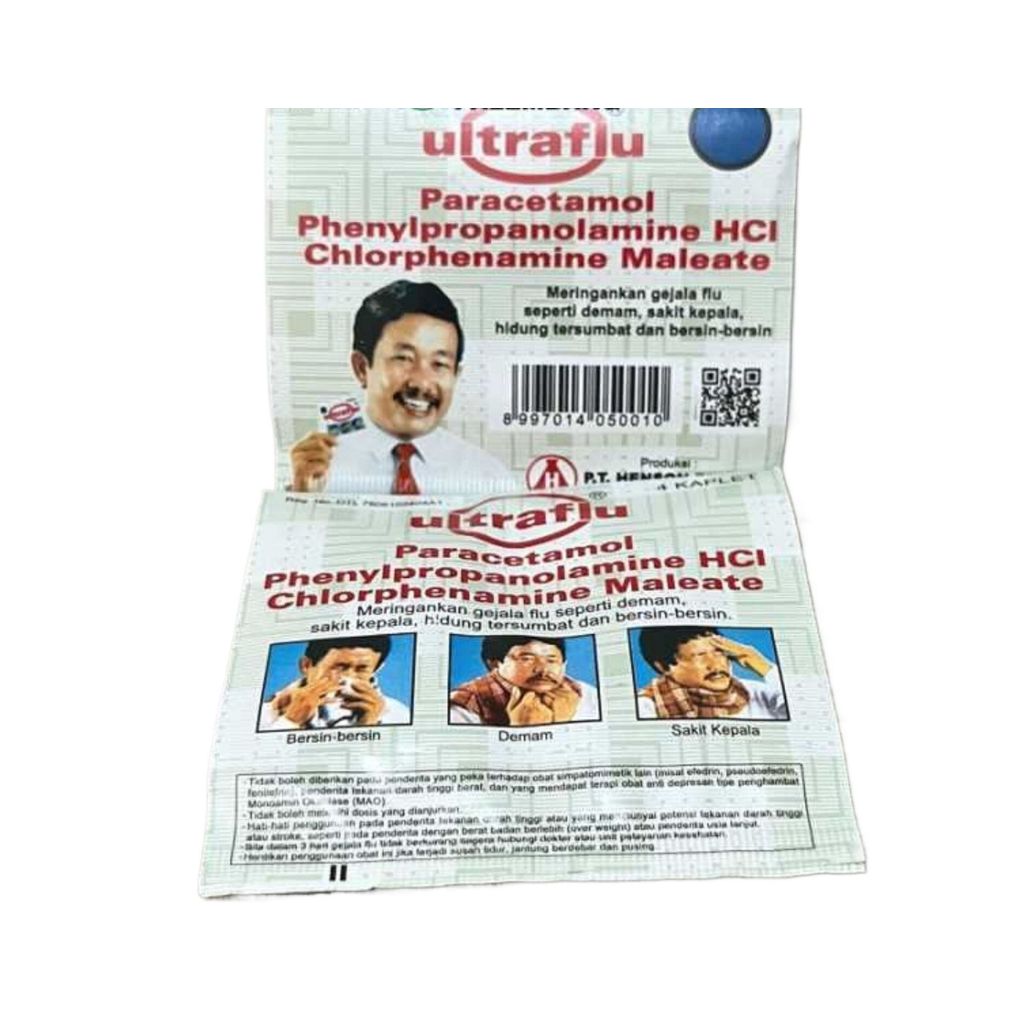 Jual ULTRAFLU PE Obat Flu Demam Sakit Kepala & Batuk Ultra Flu 1lEMBAR ...