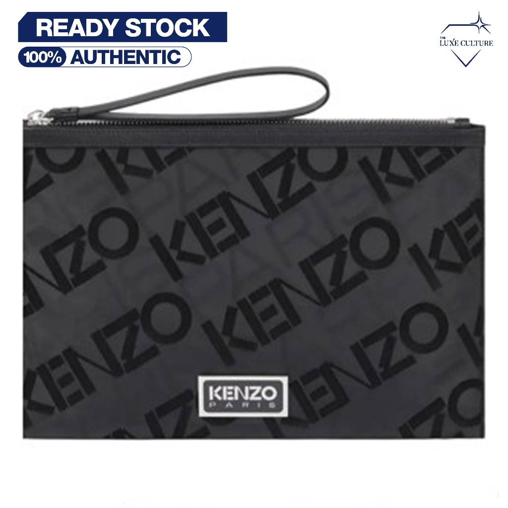 Jual Kenzo Logo Jacquard Zipped Pochette / Tas Branded Original ...