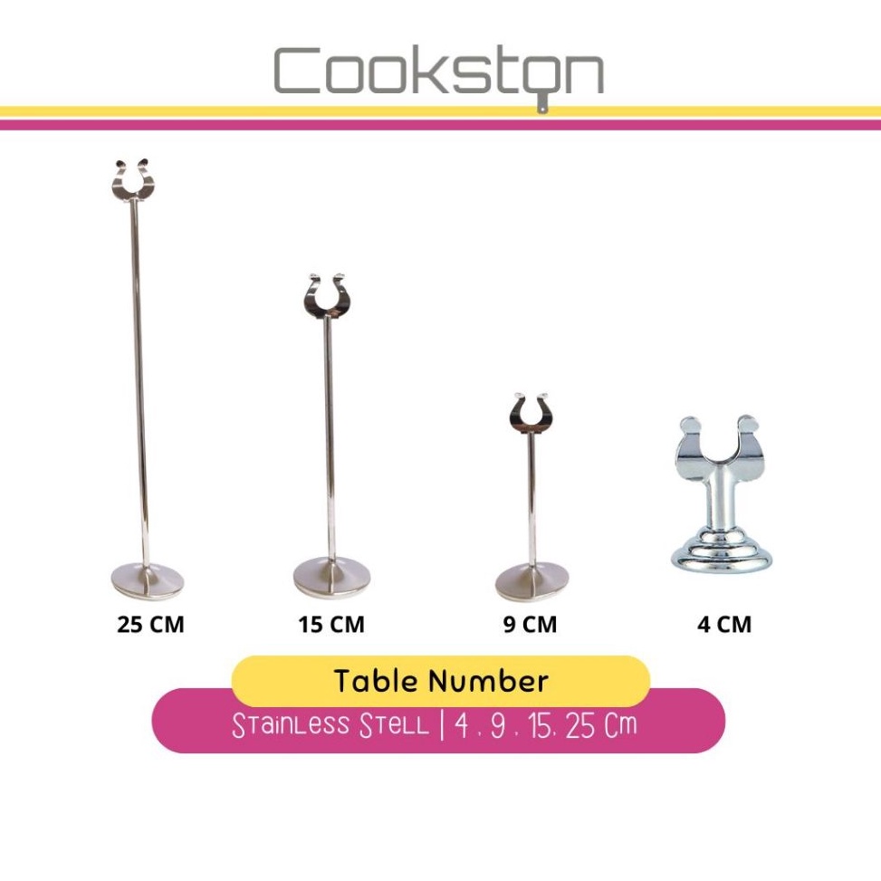 Jual UQ COOKSTON Table Number Menu Stand Card Holder Tiang Nomor Meja ...